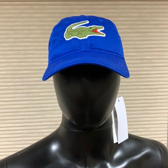 Lacoste | Accessories | Lacoste Big Croc Twill Leatherstrap Cap | Poshmark